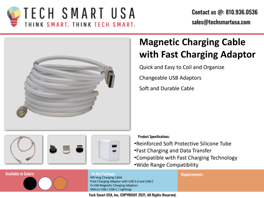 Magnetic Charging Cable - Tech Smart USA